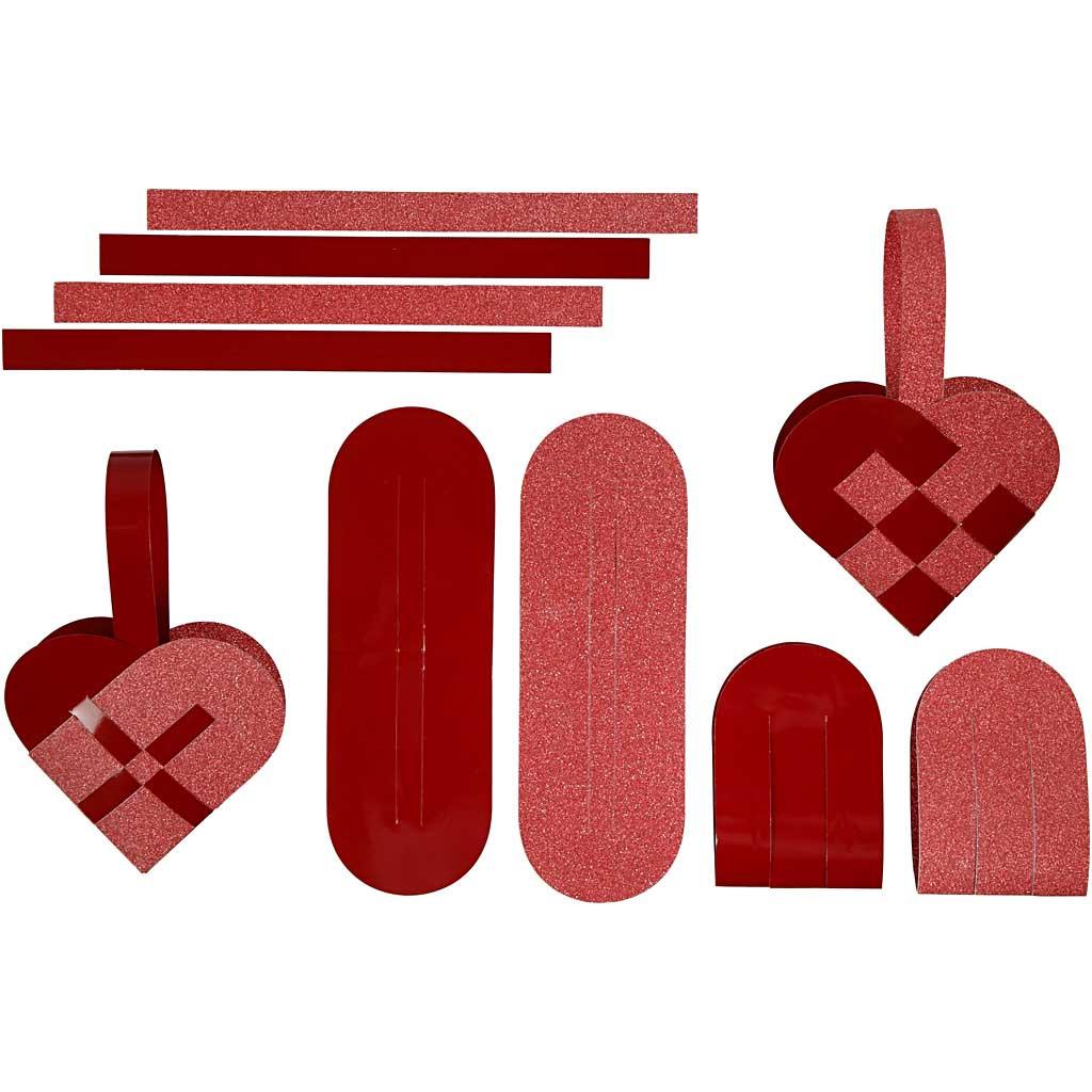 DIY Julehjerter i Rød med Glimmer | Lav din Egen Julepynt